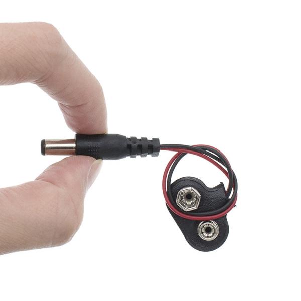 Quality 9V Battery Snap Clip Connector To DC Male 5.5x2.1mm Barrel Jack Power Cable for for sale