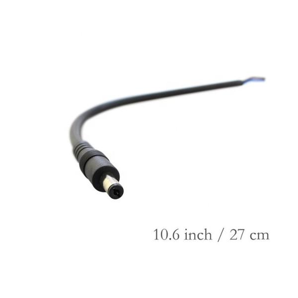 Quality CUSTOM DC Male Female Barrel Jack 2.1x5.5mm to Open Pigtail DC Power Cable for sale