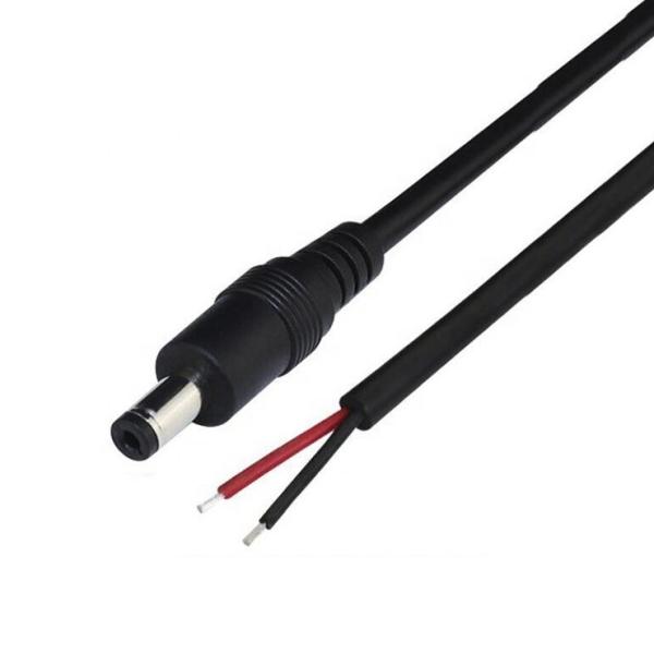 Quality Custom Male Female Jack 1.35 2.5 2.1x5.5mm DC Cable Bare End Stripped Wire for sale