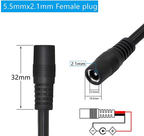 Quality CUSTOM DC Supply Input Jack 2.1x5.5mm Male Female Socket Barrel Connector to for sale