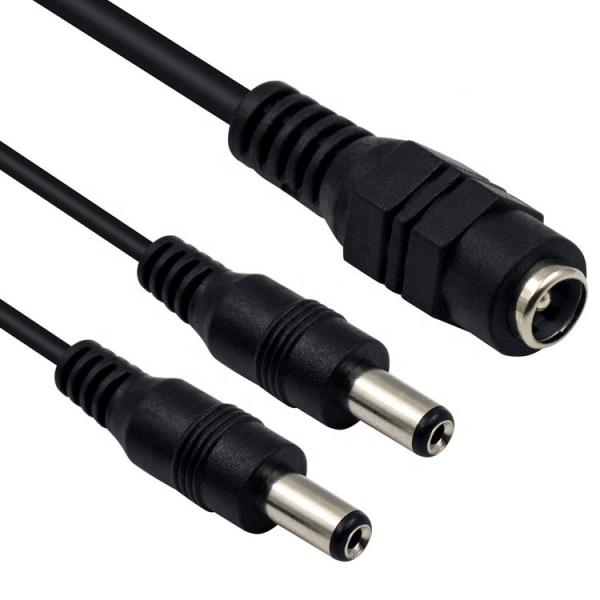 Quality 1 to 2 ways 1 Female to 2 Male 5.5x2.1 mm DC Power Supply Splitter Cable for for sale