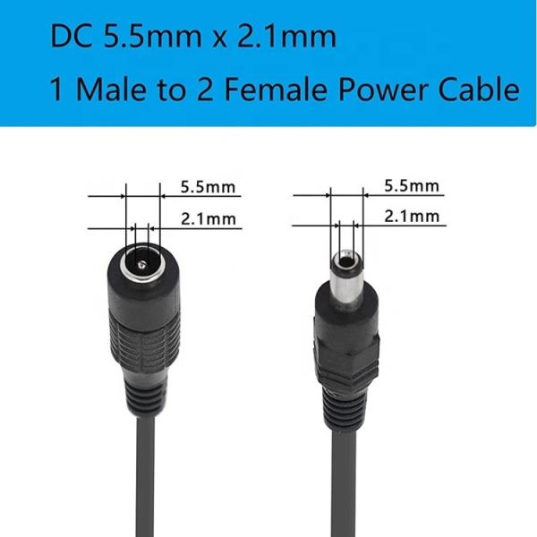 Quality 1 to 4 ways 1 Female to 4 Male 5.5x2.1 mm DC Power Supply Splitter Cable for for sale