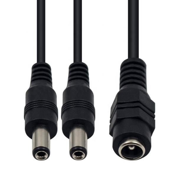 Quality 1 to 2 ways 1 Female to 2 Male 5.5x2.1 mm DC Power Supply Splitter Cable for for sale