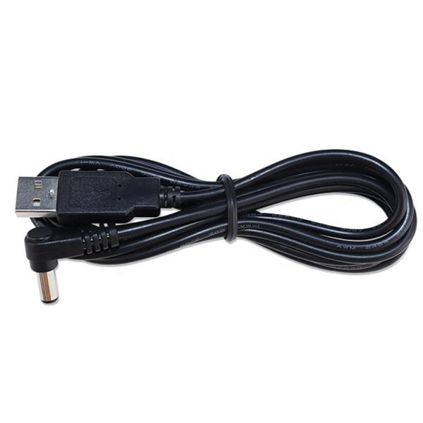 Quality Custom USB Male to Right Angle 5.5 X 2.1mm 2.5 3.5 1.35 Connector Male DC Cable for sale