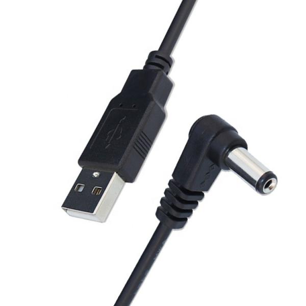 Quality Custom USB Male to Right Angle 5.5 X 2.1mm 2.5 3.5 1.35 Connector Male DC Cable for sale