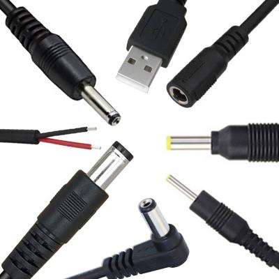 China CUSTOM 5V 1A 2A Male to Male Female 5521 5525 3.5mm DC Power Extension Cable for sale