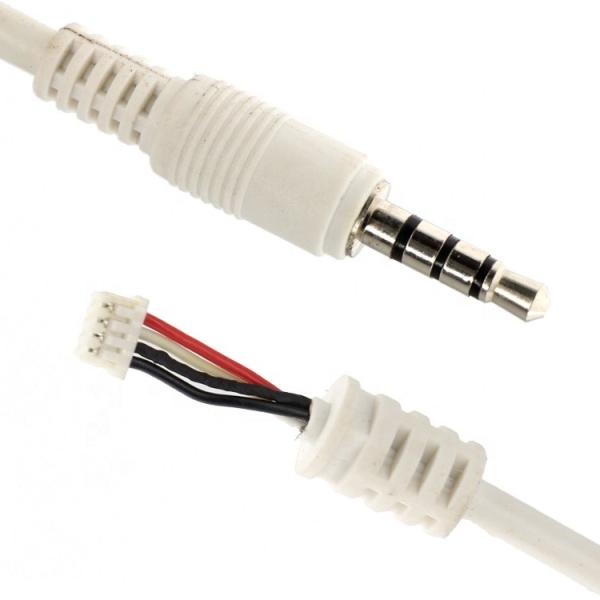 Quality Custom White 3.5mm TRRS Audio DC Jack to JST Connector 2.0mm 2.54mm Pitch Assembly Cable for sale