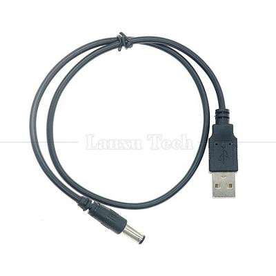 中国 オーダーメイド 1m 5.5x2.1mm バレルジャック USBからDC電源ケーブル 販売のため