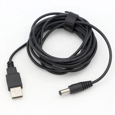 中国 オーダーメイド 1m 5.5x2.1mm バレルジャック USBからDC電源ケーブル 販売のため