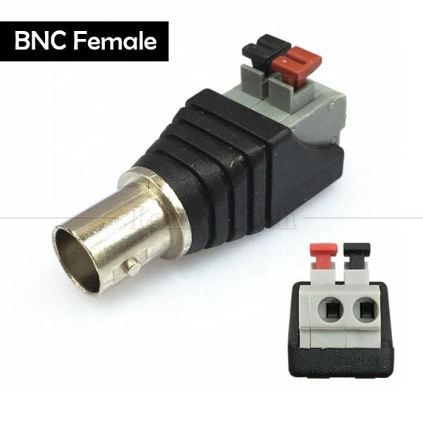 Quality Solderless Screw Terminal 2 Pin Press Button BNC Male Female Connector Power for sale