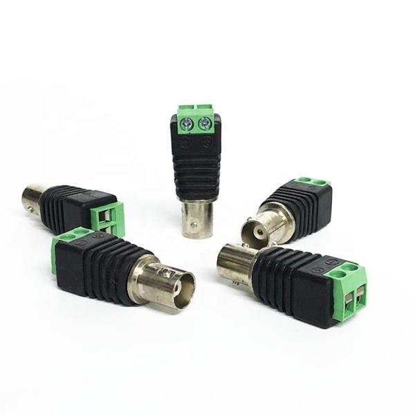 Quality Solderless Screw Terminal BNC Female Male Connector Adapter for CCTV Camera for sale