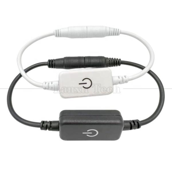 Quality 12v 24v Touch Controller Male to Female DC 5.5x2.1mm on off Dimmer Switch for for sale