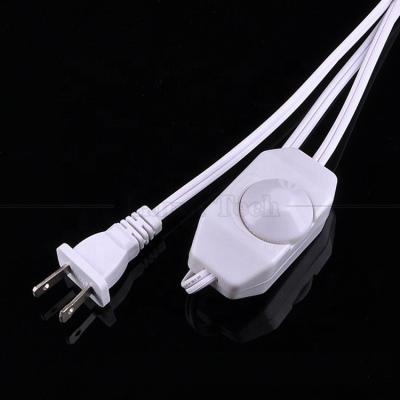 China 1.8m EU Plug ON OFF LED Dimmer Controller Adaptador AC Cordão de extensão de energia para lâmpada de mesa à venda