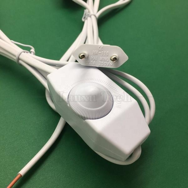 Quality 1.8m EU Plug ON OFF LED Dimmer Controller Adapter AC Power Extension Cord Cable for sale
