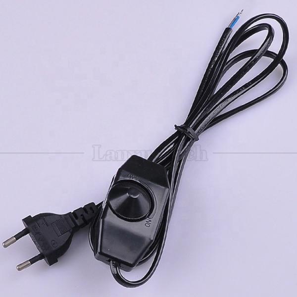 Quality 1.8m EU Plug ON OFF LED Dimmer Controller Adapter AC Power Extension Cord Cable for sale