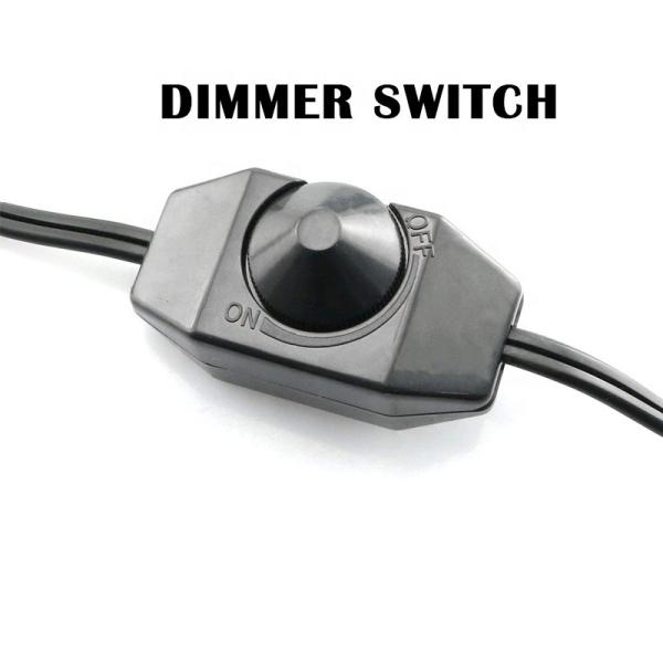 Quality 1.8m Rotary Knob Adjustable LED Dimmer Switch Controller Power Cable for Lamp for sale
