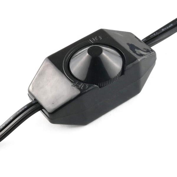 Quality 1.8m Rotary Knob Adjustable LED Dimmer Switch Controller Power Cable for Lamp for sale