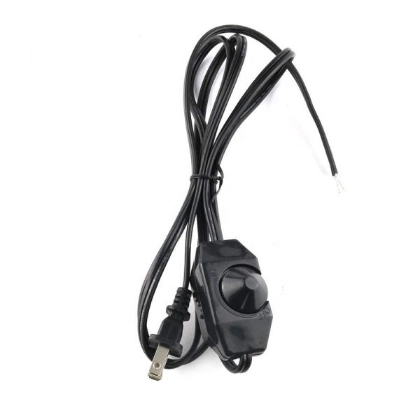 Quality 1.8m Rotary Knob Adjustable LED Dimmer Switch Controller Power Cable for Lamp for sale