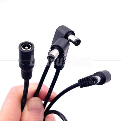 China 1 Female to 3 Angle Male Ways DC Splitter Power Extension Cable for CCTV Security Camera for sale