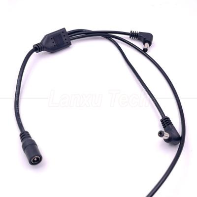 China 1 Female to 3 Angle Male Ways DC Splitter Power Extension Cable for CCTV Security Camera for sale