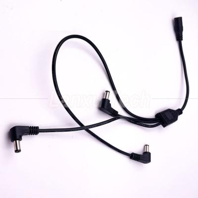 China 1 Female to 3 Angle Male Ways DC Splitter Power Extension Cable for CCTV Security Camera for sale