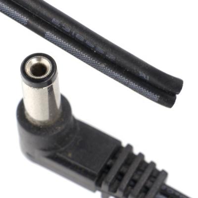Cina 90 gradi angolo destro DC Jack barile 2.1x5.5mm maschio femmina a fine libera pigtail aperto cavo di alimentazione DC in vendita