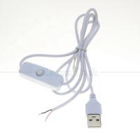 China DIY 1m USB Switch Cable with Power ON/OFF Controller for LED Light Strips - 2A Current for sale