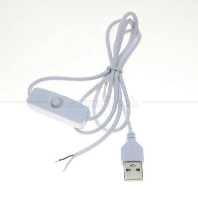 China DIY 1m Power on off Controller Open Wire USB Switch Cable for Led Light Strip Lamp for sale