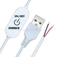 China 5V 2A USB Touch Switch Dimmer Cable 1m Stepless ON OFF Controller for LED Strip Lamp for sale