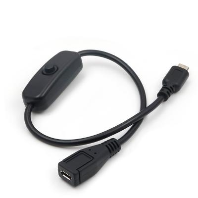 China Custom Male to Female Charging ON OFF Micro USB Extension Cable with Switch for sale