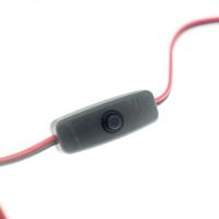 China Customized Inline Switch Power Cable with ON OFF Button for LED Lamp 1m 18AWG for sale