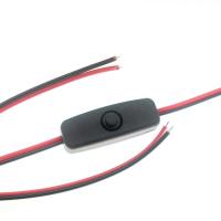 China Customized Inline Switch Power Cable with ON OFF Button for LED Lamp 1m 18AWG for sale