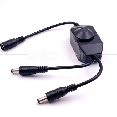 中国 12v 1 女性からスプリッタ 2 男性 DC 電源オンオフ 回転スイッチコントローラ LEDディマー 販売のため