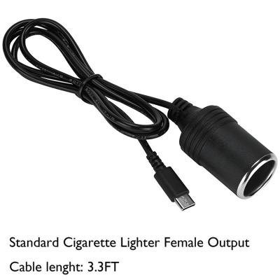 China PD Charging 12v Output USB Type C Male to Cigarette Lighter Female Socket Plug Power Adapter Cable for Car for sale