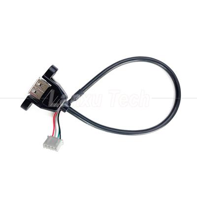 China USB 2.0 Panel Mount Type A to JST XH PH VH 4 Pin Cable for sale