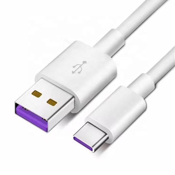 Quality High Quality 1M 2M 5A Fast Charging USB to Type C Data Charger Cable for Huawei Android Phone for sale