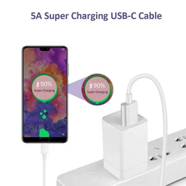 Quality High Quality 1M 2M 5A Fast Charging USB to Type C Data Charger Cable for Huawei for sale