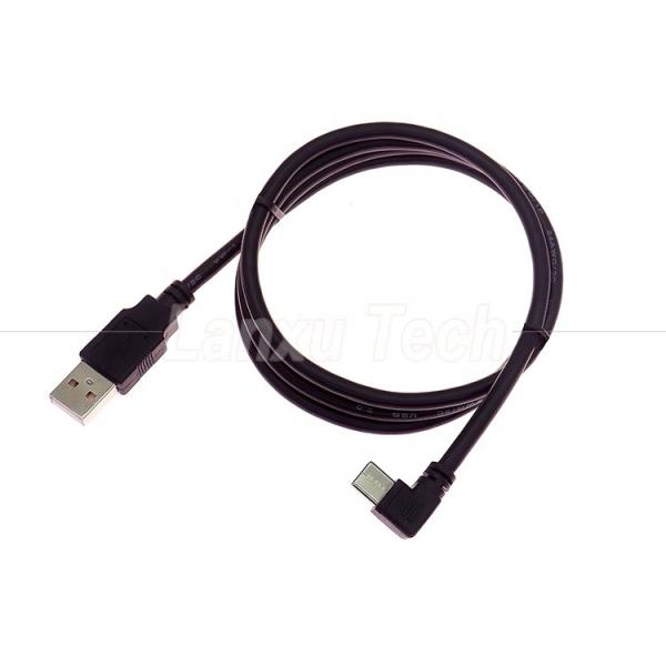 Quality 90 Degree Right Angle Fast Charging 2A USB 2.0 to Type C Data Charger Extension for sale