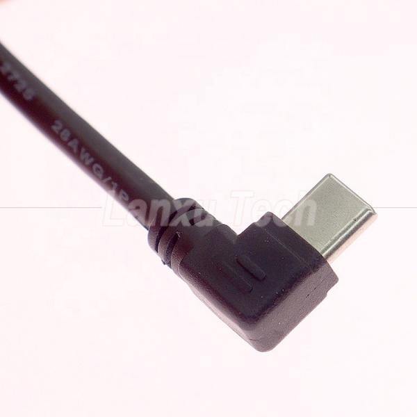 Quality 90 Degree Right Angle Fast Charging 2A USB 2.0 to Type C Data Charger Extension for sale