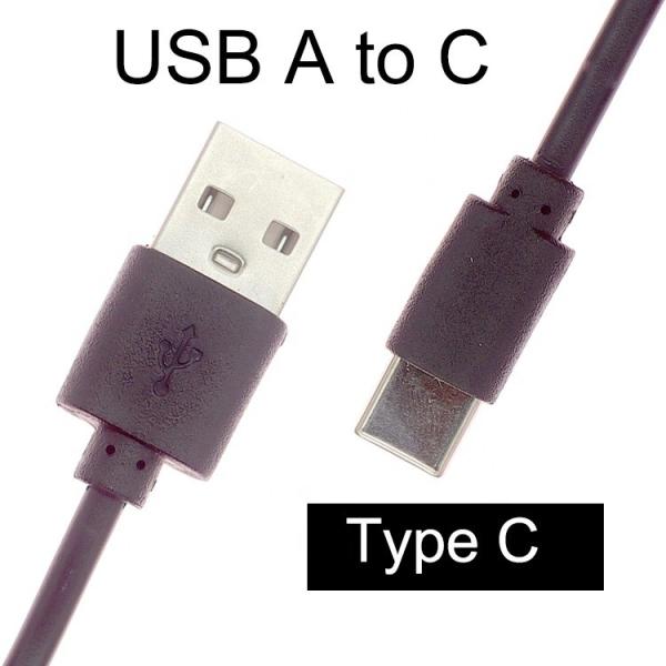 Quality Short Fast Charging Only 1A 2A USB to Type C Charger Cable for Power Bank Fan for sale