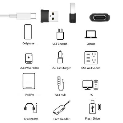 China Multi Colors Metal Shell USB Type C Female to USB Male Adapter for sale