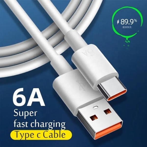 Quality Super Fast Charging 6A Type C USB Data Charger Cable fo Mobile Phone for sale