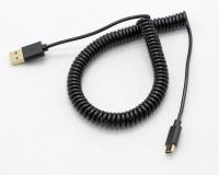 China Custom 1M 2M 3M Fast Charging Spring Coiled Spiral USB Type C Cable 5A for sale