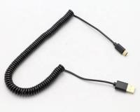 China Custom 1M 2M 3M Fast Charging Spring Coiled Spiral USB Type C Cable 5A for sale