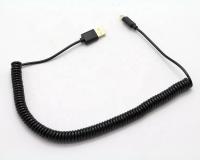 China Custom 1M 2M 3M Fast Charging Spring Coiled Spiral USB Type C Cable 5A for sale