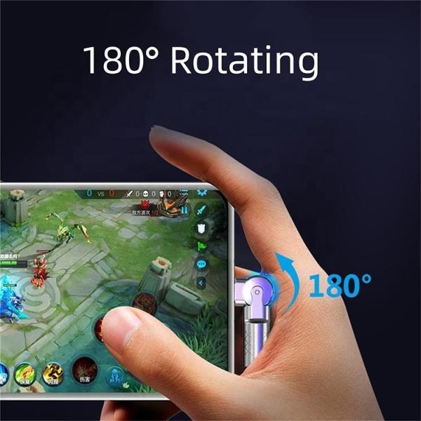 Quality 180 Degree Rotating Fast Charging 120w 6A Silicone USB Micro Type C Cable for for sale