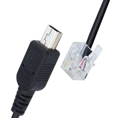 China Custom Assembly Mini B 5p USB to RJ9 RJ11 Cable for sale