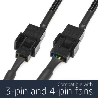 China Braided USB to 3 Pin 4 Pin Molex Female PWM 5V Fan Power Supply Adapter Connector Cable for Computer Cooler for sale