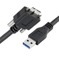 Quality Super Speed Data 5Gbps Screw Locking Panel Mount Micro B 3.0 to USB 3.0 A for sale