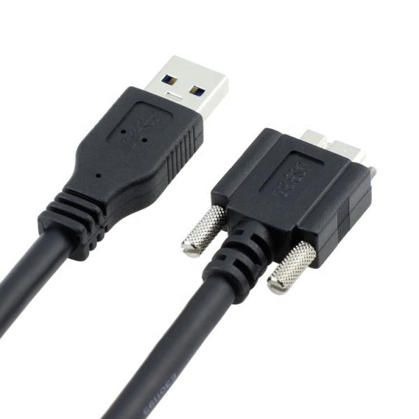 Quality Super Speed Data 5Gbps Screw Locking Panel Mount Micro B 3.0 to USB 3.0 A for sale